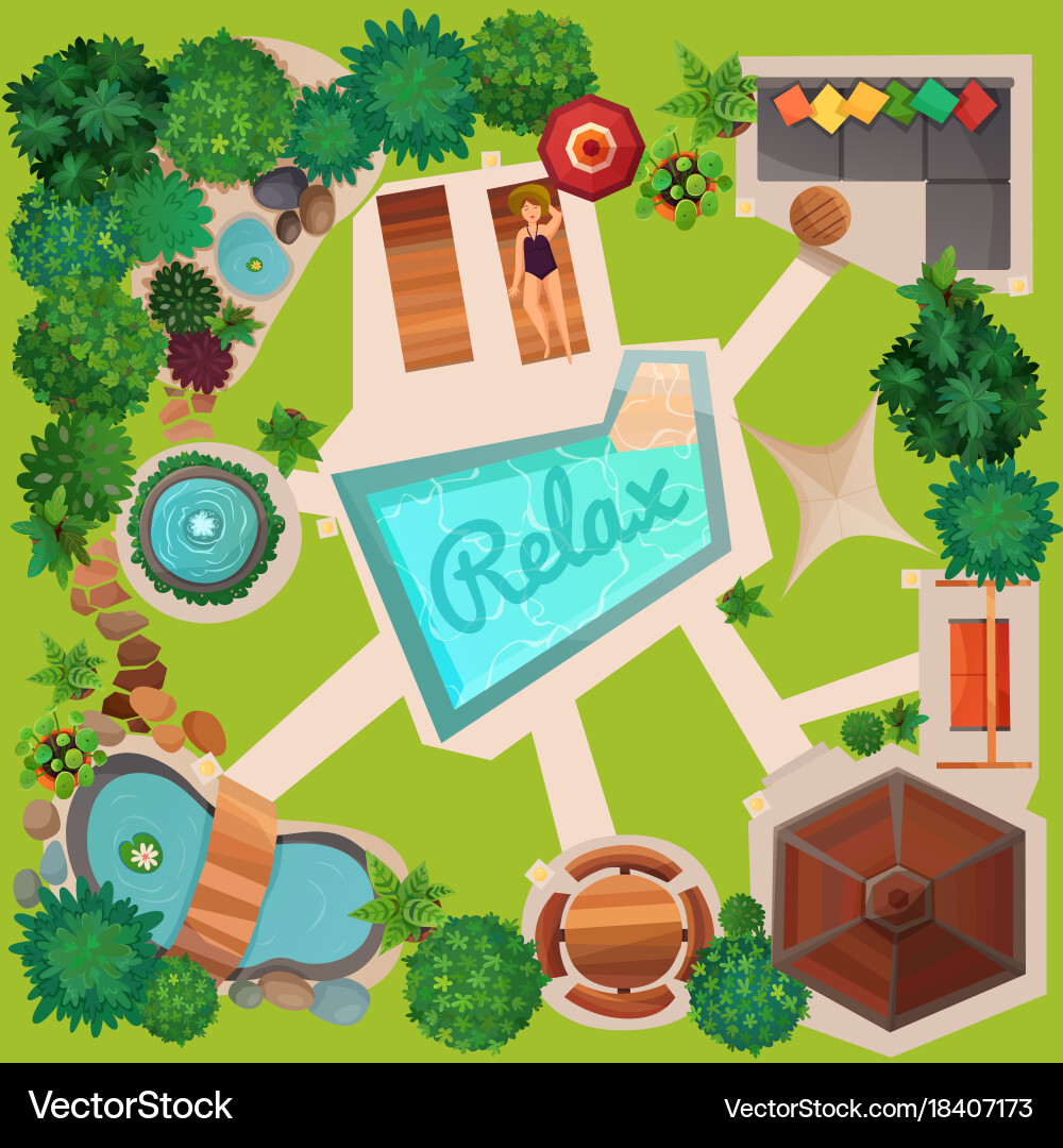 Garden Plot Top View Royalty Free Vector Image