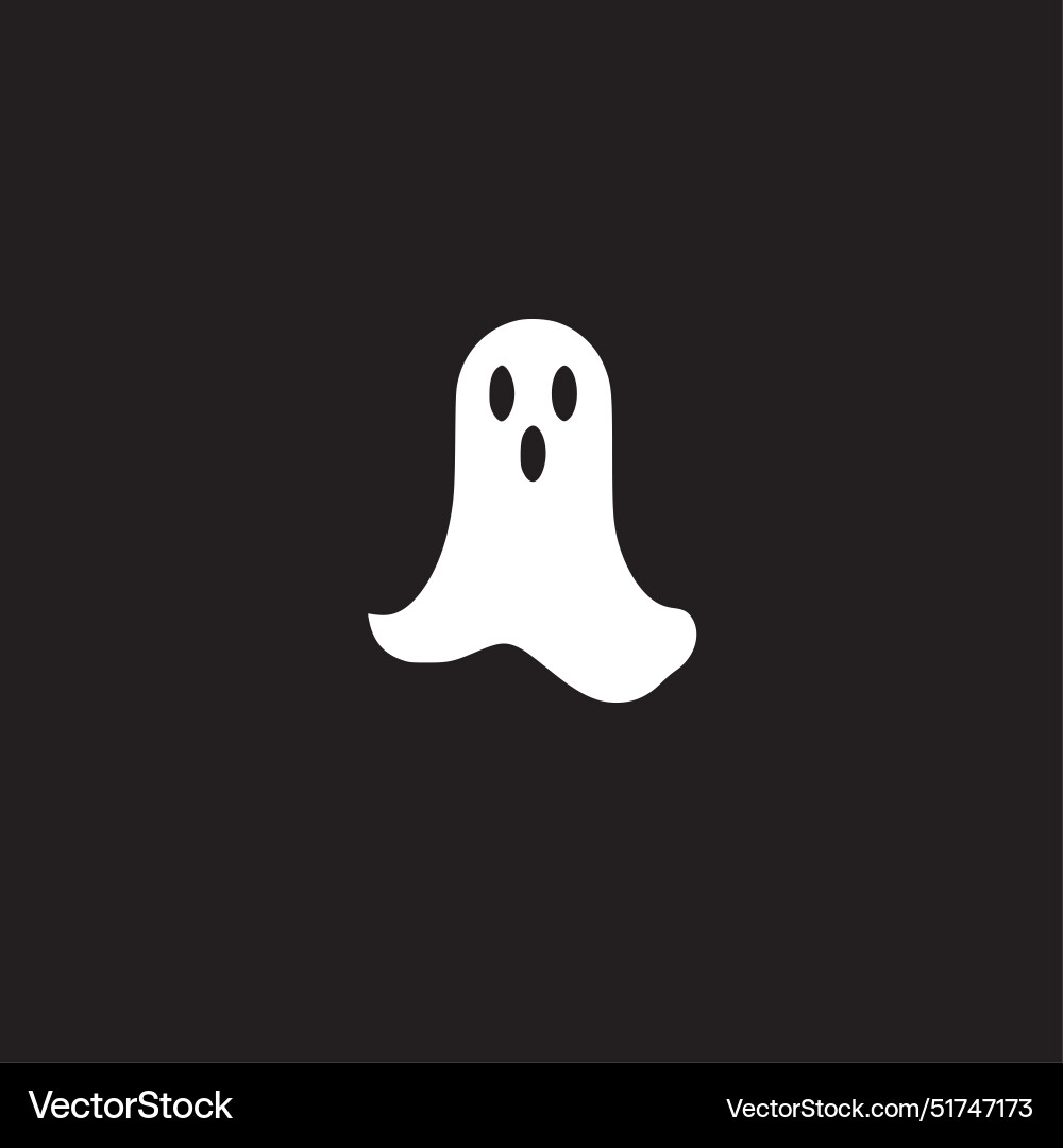 Ghost - black and white Royalty Free Vector Image