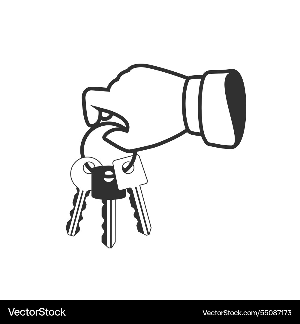 Keys on key ring Royalty Free Vector Image - VectorStock