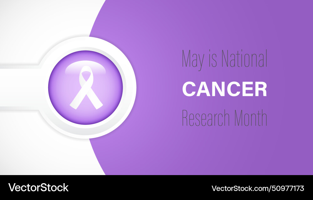 National cancer research month Royalty Free Vector Image