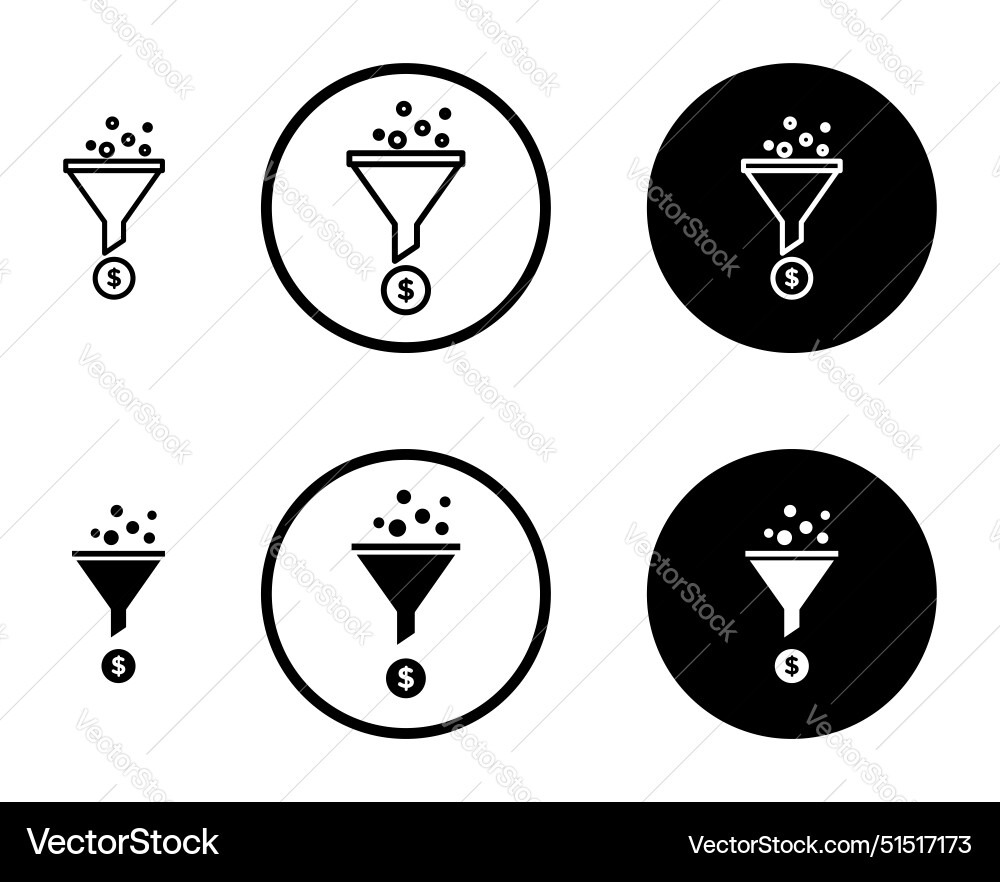Sales funnel icon Royalty Free Vector Image - VectorStock