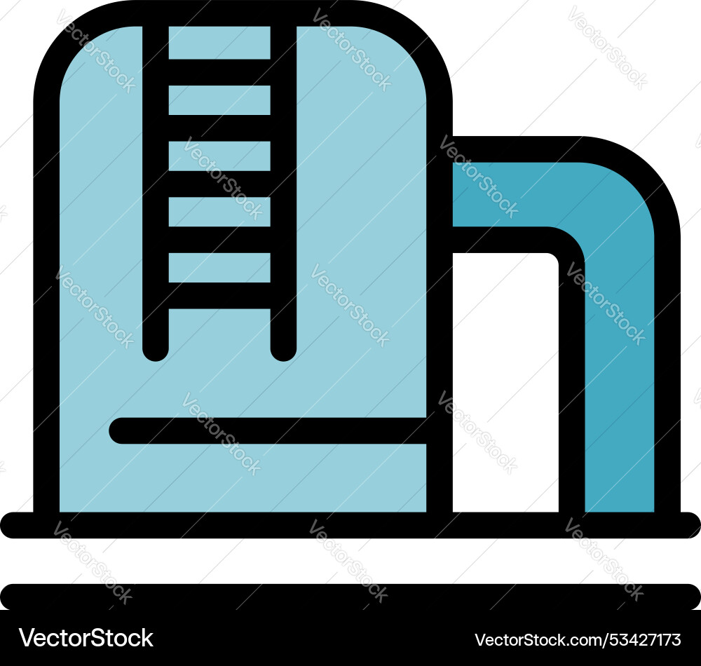 Septic tank system with ground pipeline for Vector Image