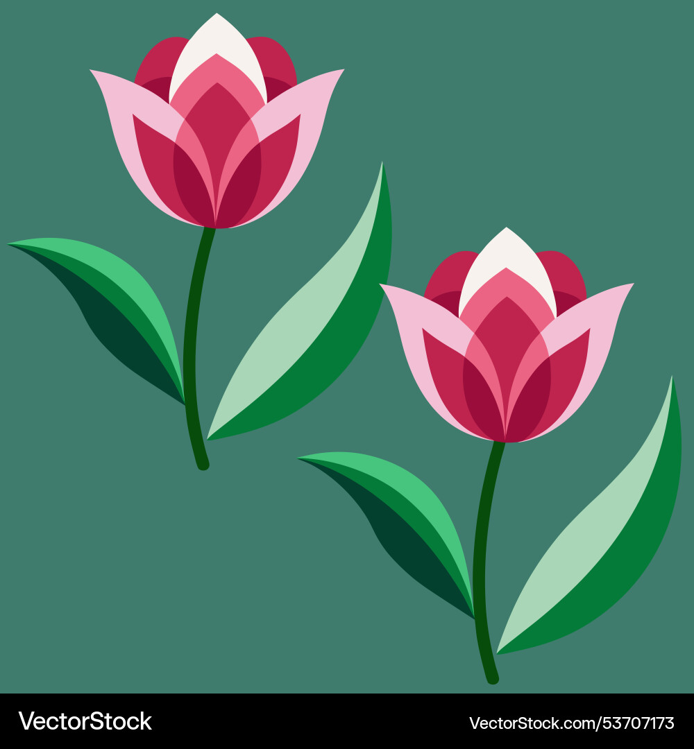 Single Tulip Vector Images (over 1,400)