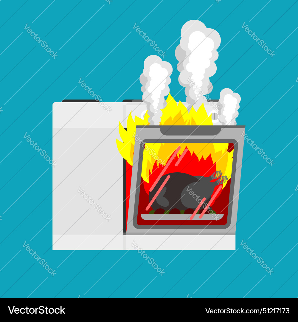 Turkey burnt in oven roasted Royalty Free Vector Image