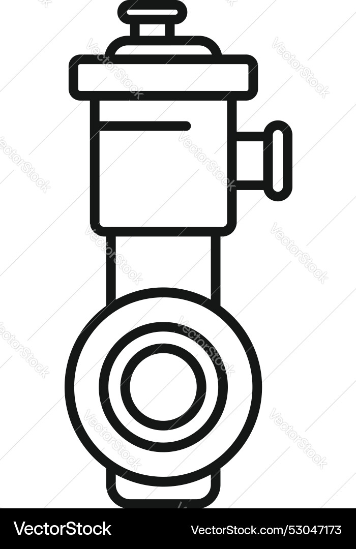Water supply system with pipeline valve Royalty Free Vector