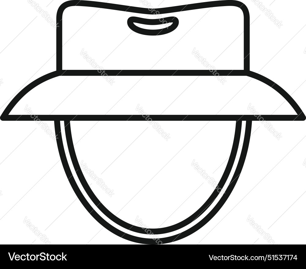 Australian bush hat icon outback headwear symbol Vector Image