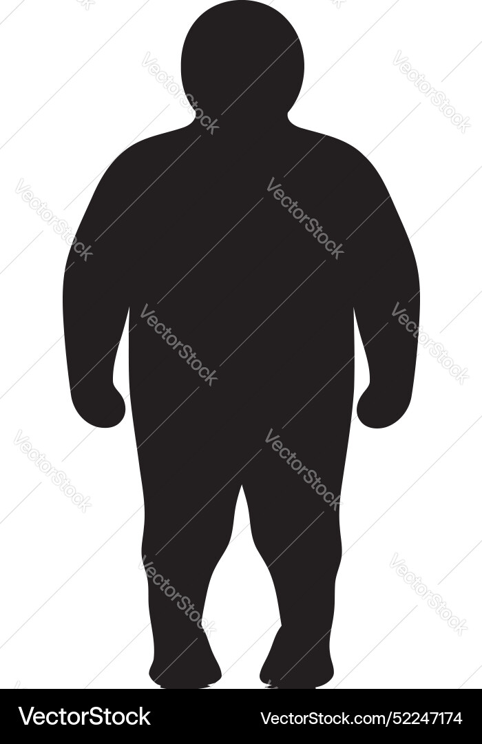 Shape symphony black icon advocating obesity Vector Image