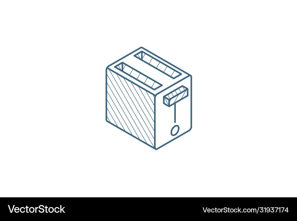 Toaster isometrische Ikone 3d Linie Technik Vektorbild