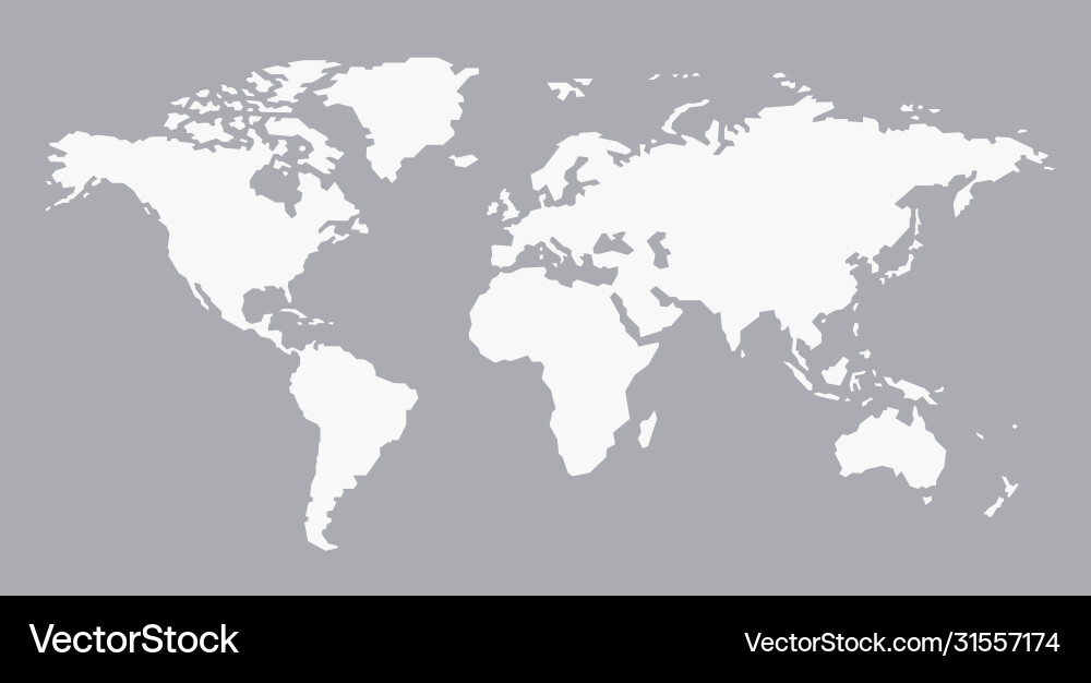 World Map - White Background Royalty Free Vector Image