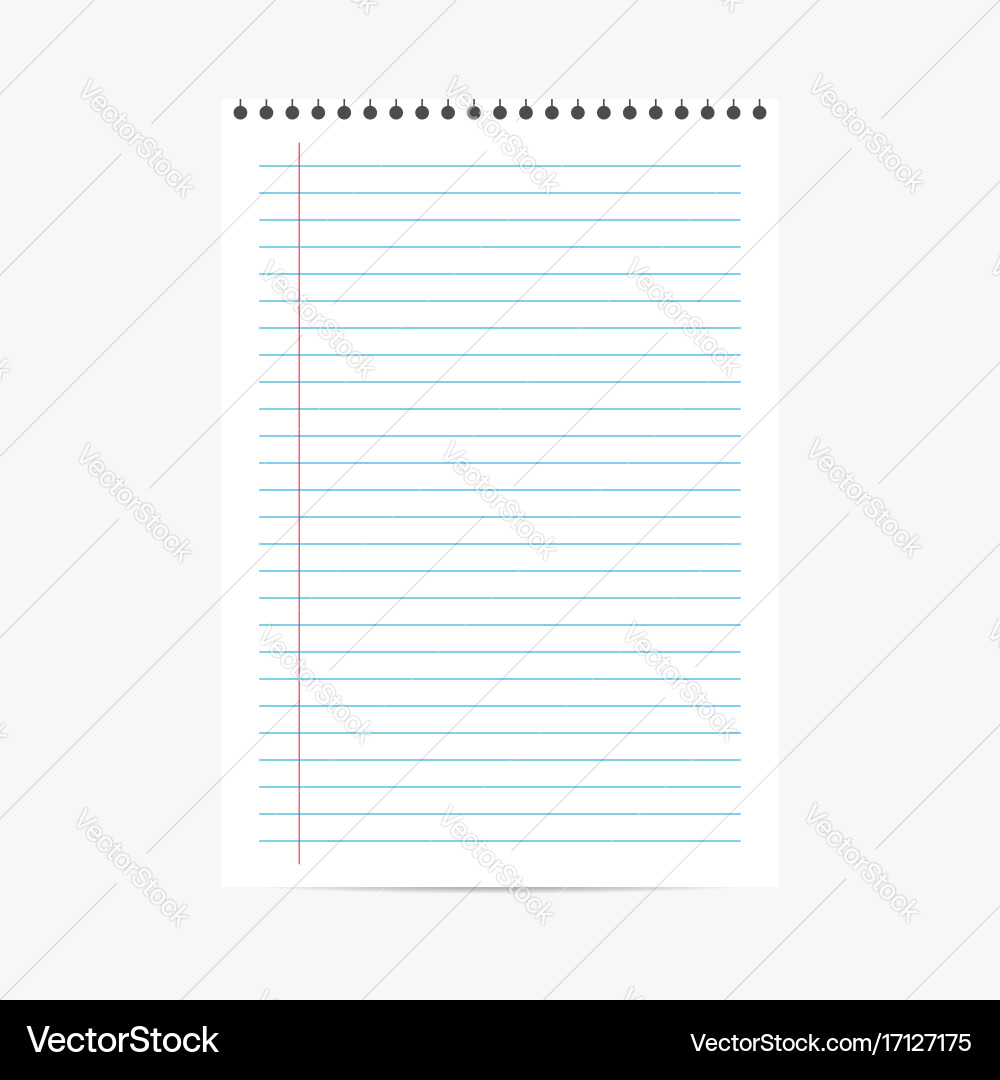 Blank lined paper texture Royalty Free Vector Image
