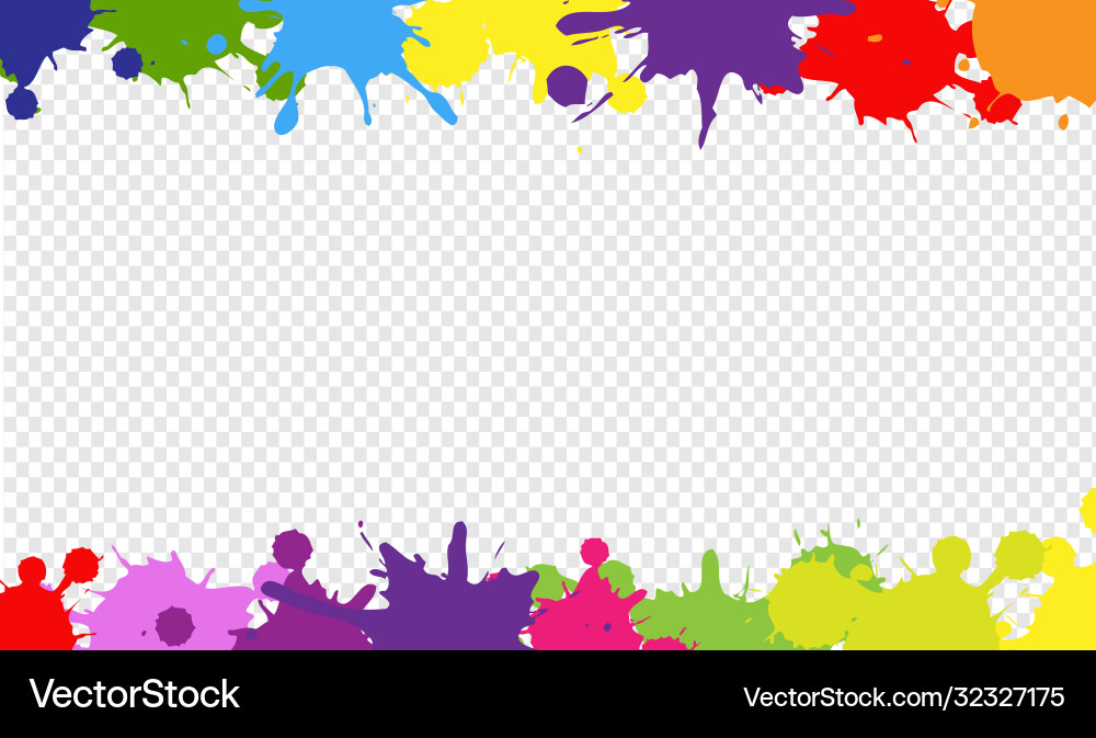 Colorful blob border with transparent background Vector Image