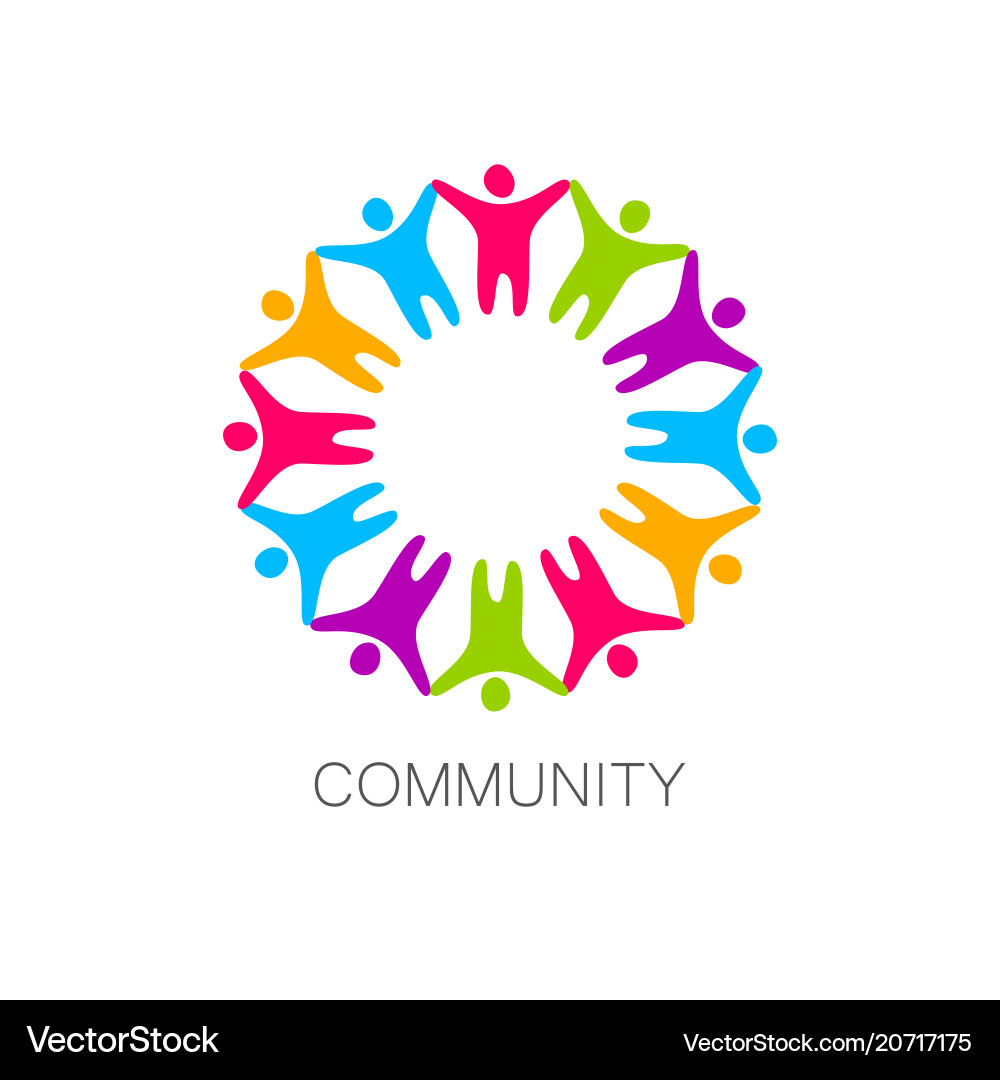 Designvorlage für das Logo der Gemeinschaft Vektorbild