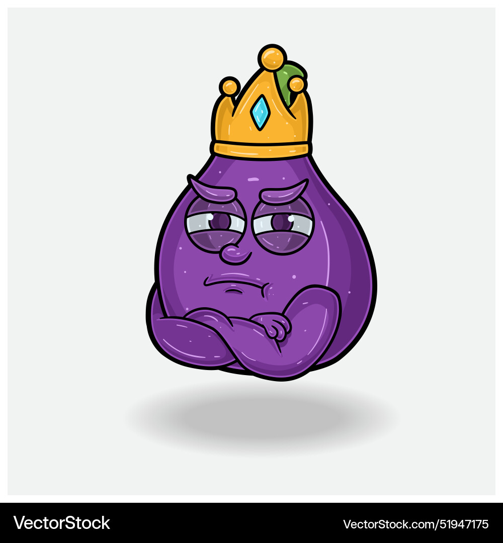 Fig fruit cartoon with jealous expression Vector Image