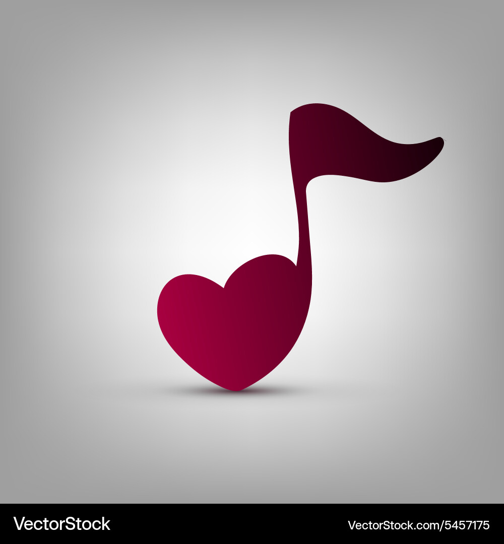 Heart Shaped Music Notes