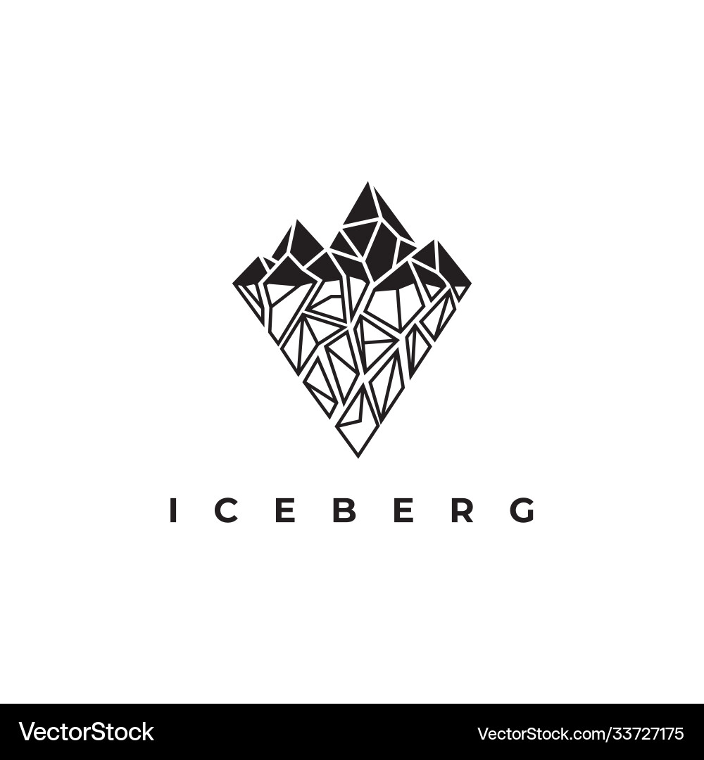 Iceberg logo design template Royalty Free Vector Image
