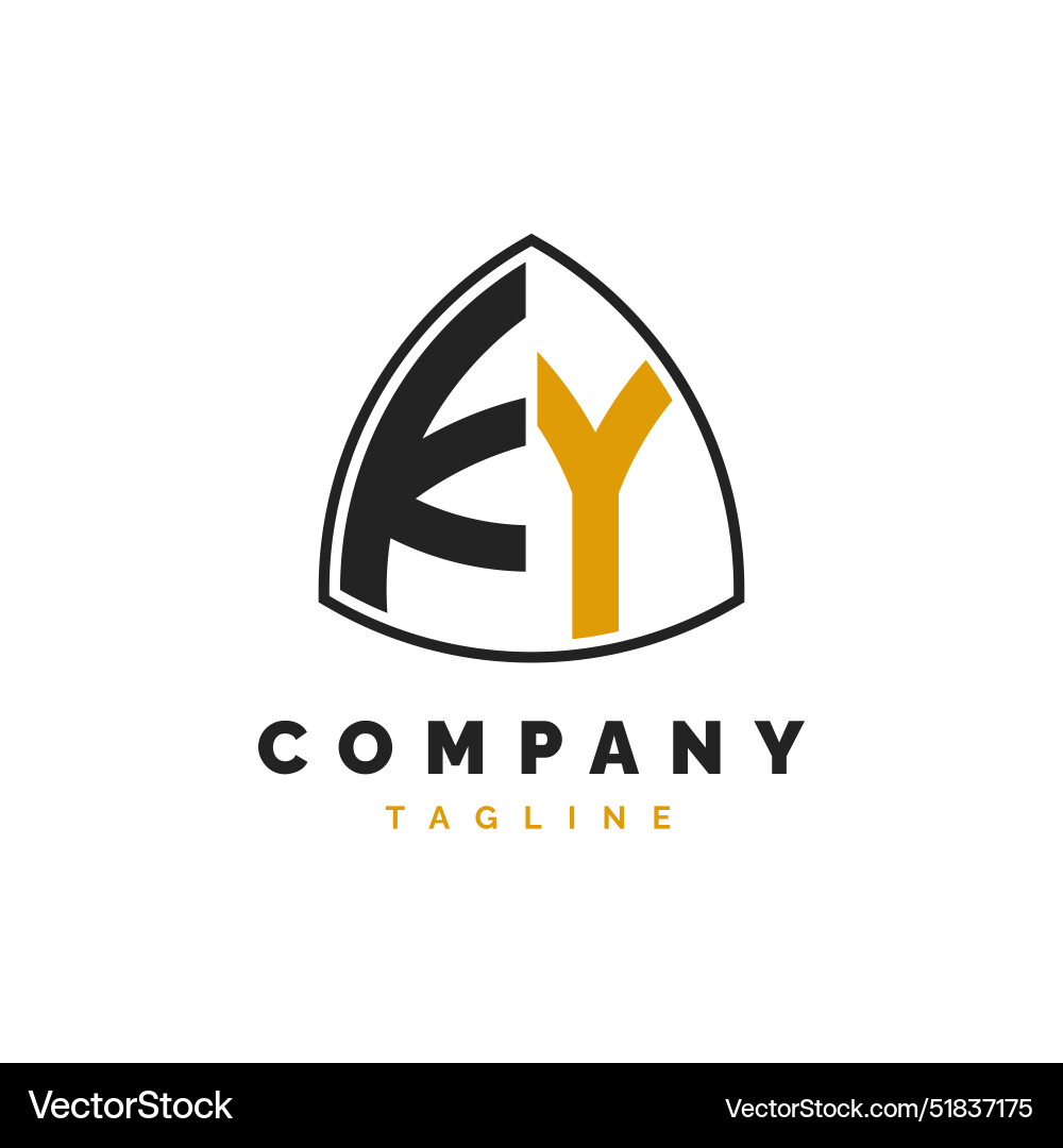 Initial letter ky logo design alphabet Royalty Free Vector