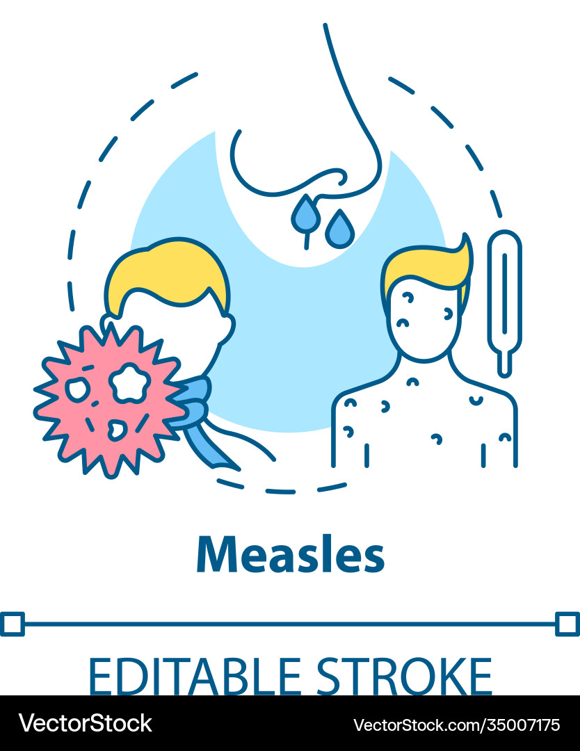 Measles Concept Icon - Viral Disease Royalty Free Vector