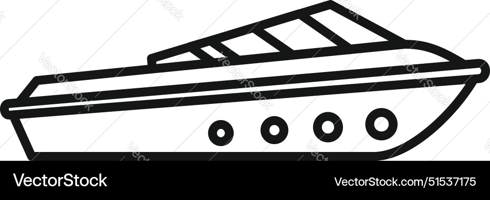 Modern speedboat sailing on water Royalty Free Vector Image