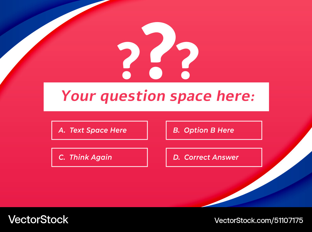 Multiple question and answer banner to make Vector Image