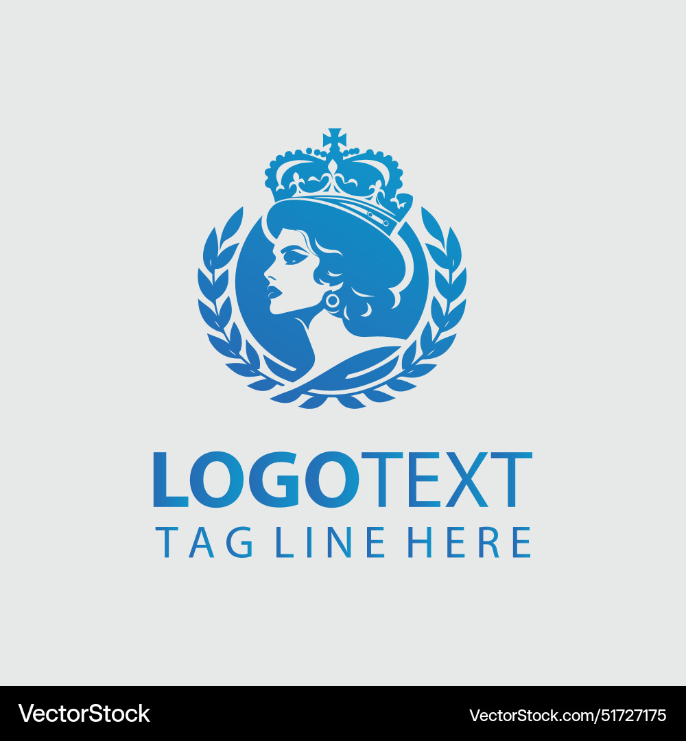 Queen logo Royalty Free Vector Image - VectorStock