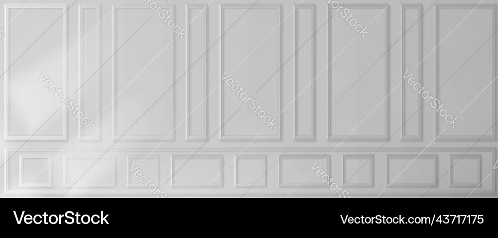Realistic classic white wall Royalty Free Vector Image