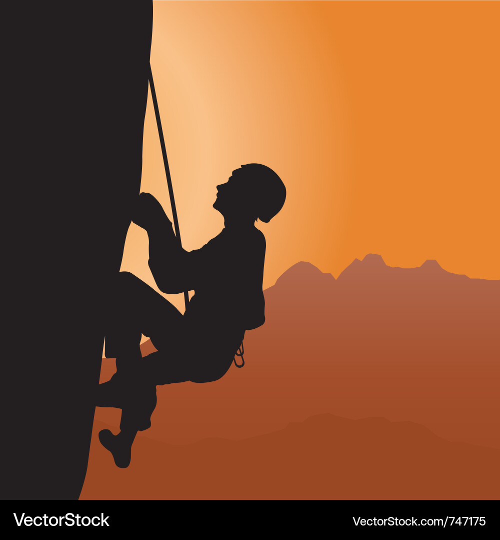 Rock climbing Royalty Free Vector Image - VectorStock