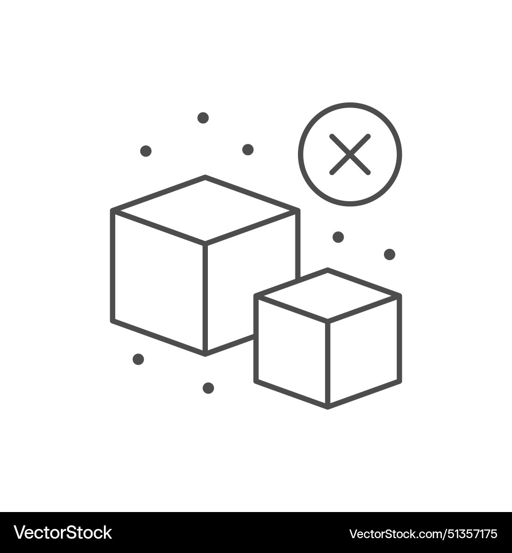 Sugar free line outline icon Royalty Free Vector Image