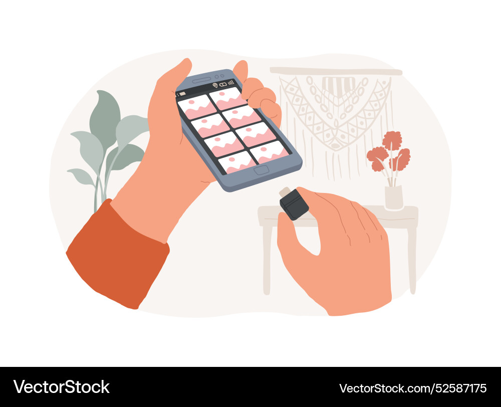 Usb otg flash drive isolated cartoon Royalty Free Vector