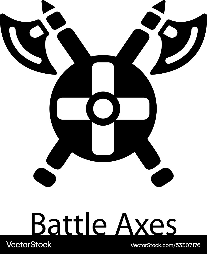 Battle axes Royalty Free Vector Image - VectorStock