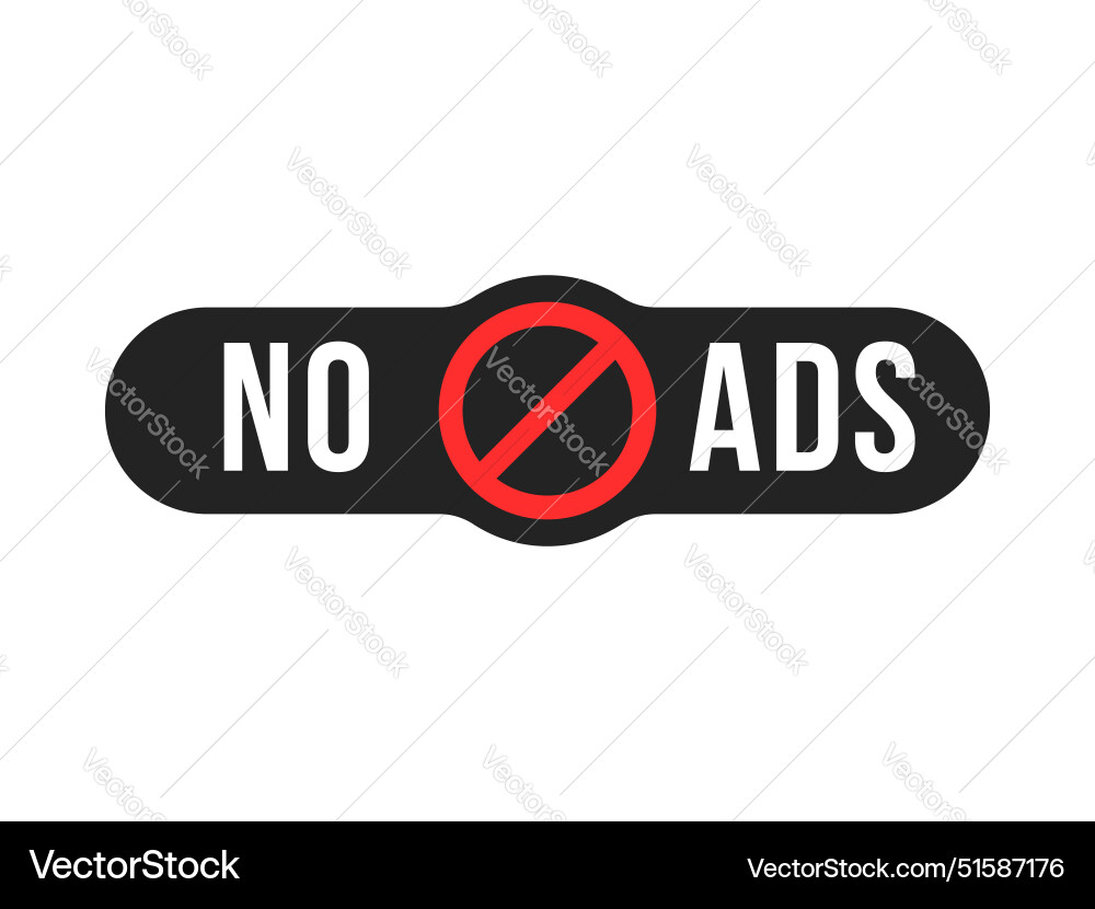 Black Simple Ad Blocker Icon Like Adblocker Vector Image
