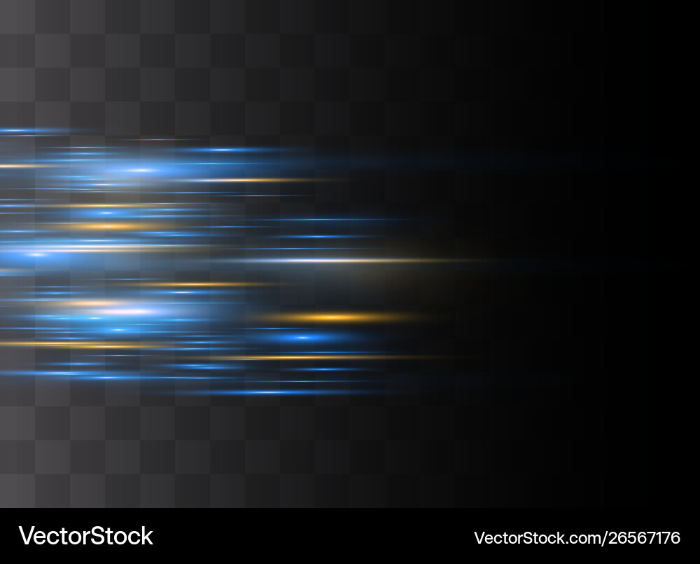 Blue horizontal glare Royalty Free Vector Image