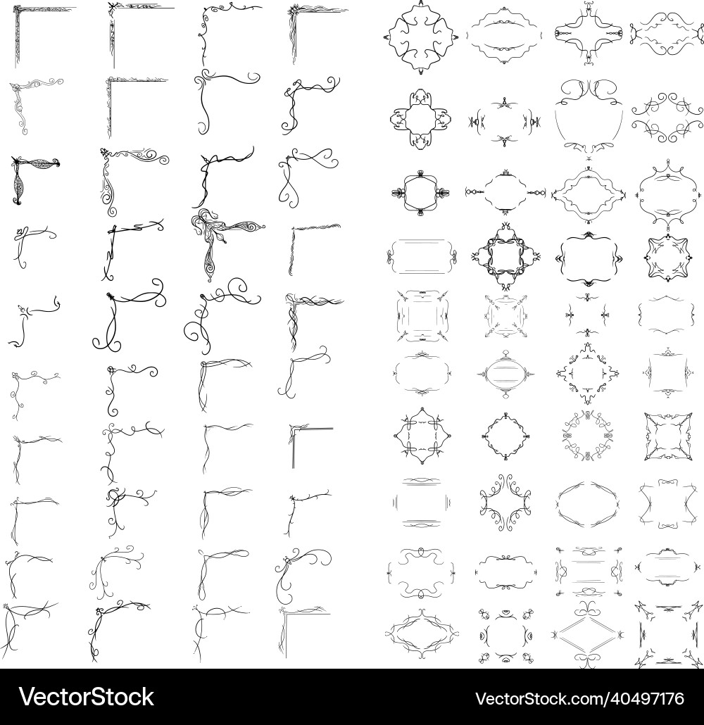 Elegant frames collection Royalty Free Vector Image