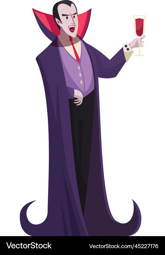 Evil character vampire composition Royalty Free Vector Image