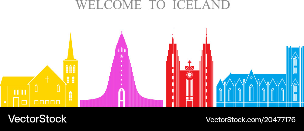 Iceland Royalty Free Vector Image - VectorStock