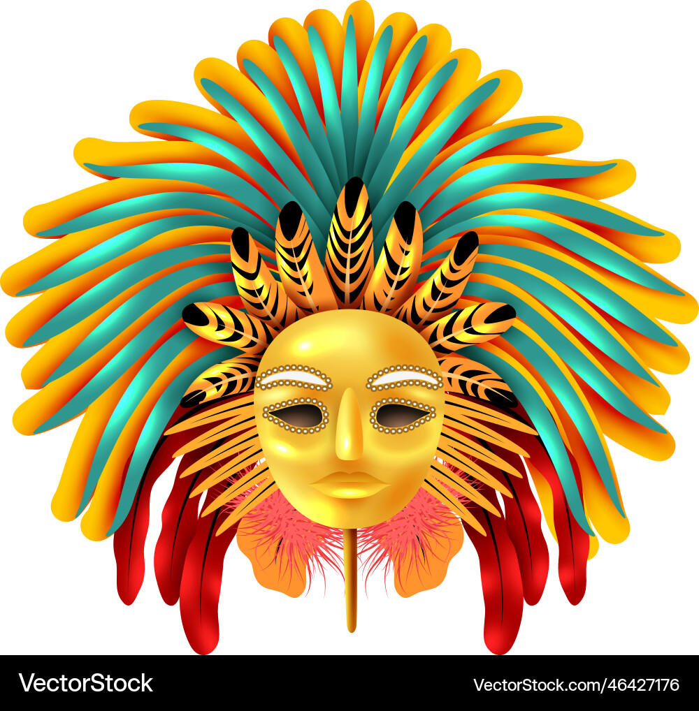 Realistic carnival mask Royalty Free Vector Image