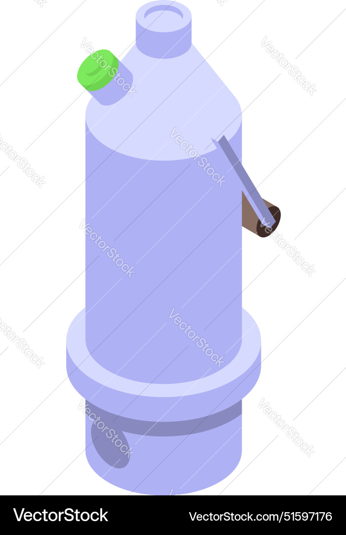 Water well isometric icon Royalty Free Vector Image