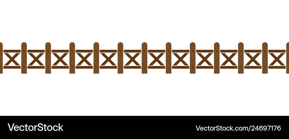 Wood fence set Royalty Free Vector Image - VectorStock