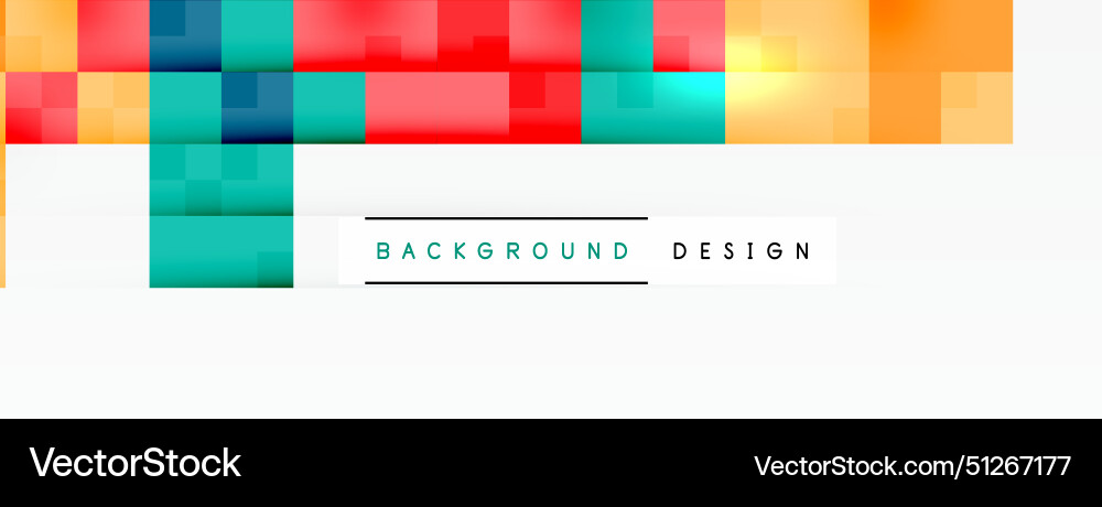 A colorful background with squares on white Vector Image