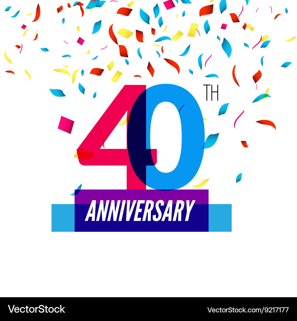 Anniversary design 40th icon Royalty Free Vector Image