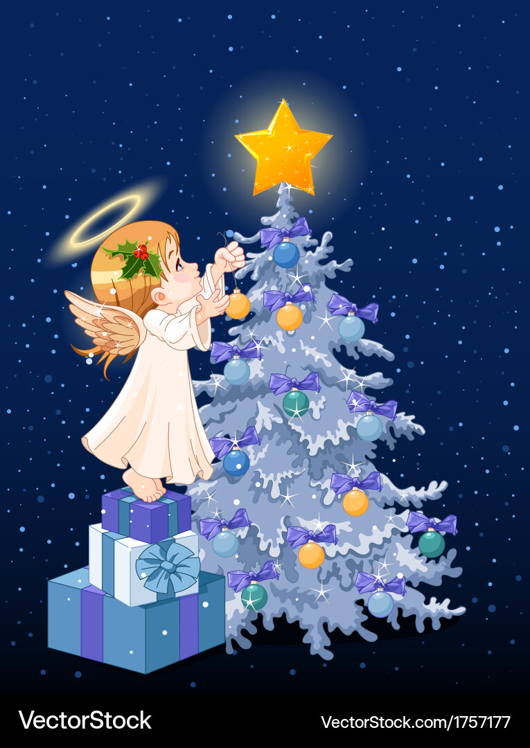 Christmas angel Royalty Free Vector Image - VectorStock