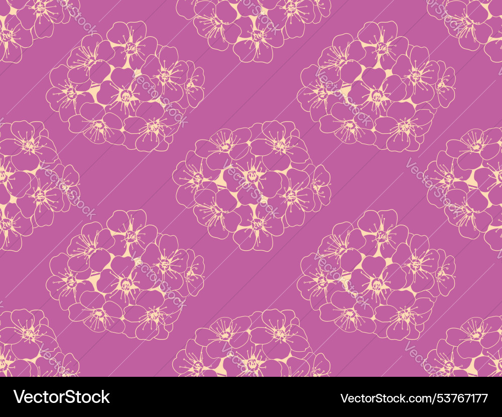 Hand drawn floral pattern design flower drawing Vector Image
