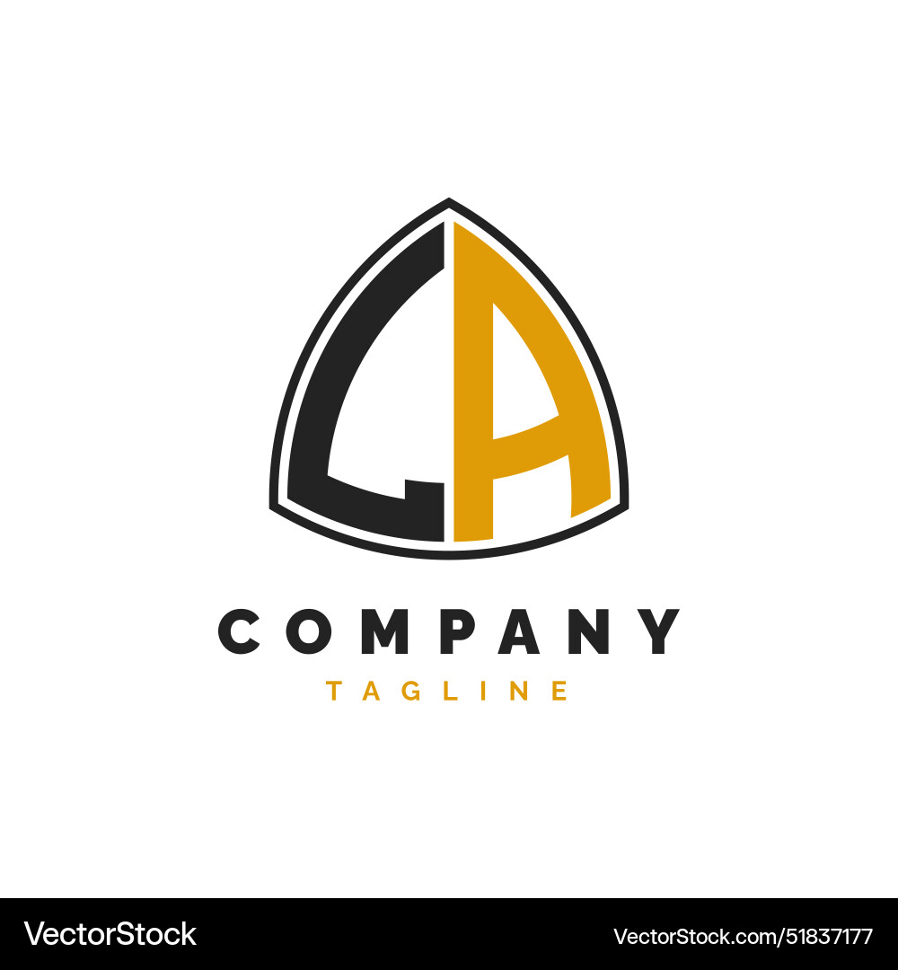 Initial letter la logo design alphabet Royalty Free Vector