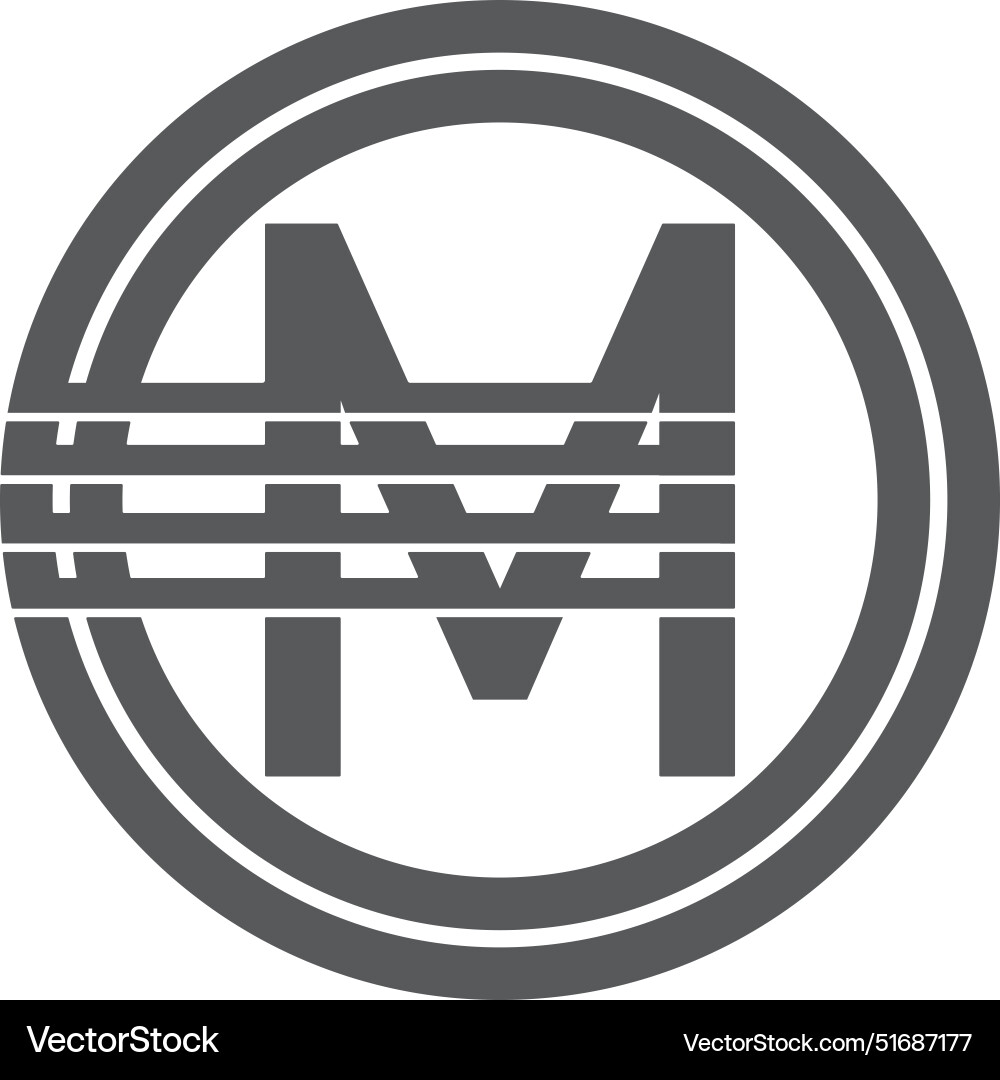Initials m logo circle icon mo logo images Vector Image