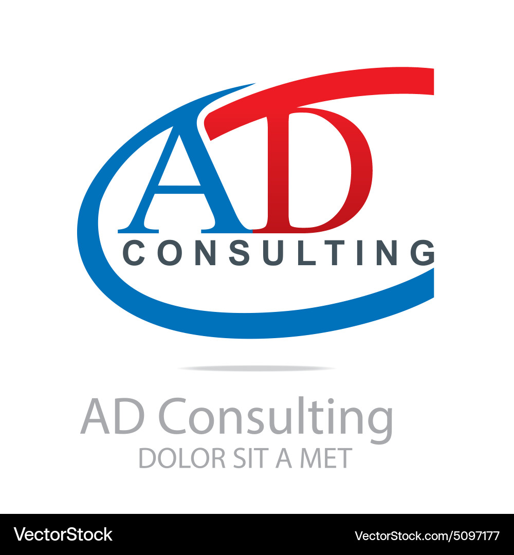 Letter Ad Consulting Logo Royalty Free Vector Image