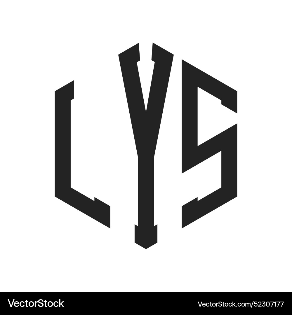 Lys logo design initial letter monogram Royalty Free Vector