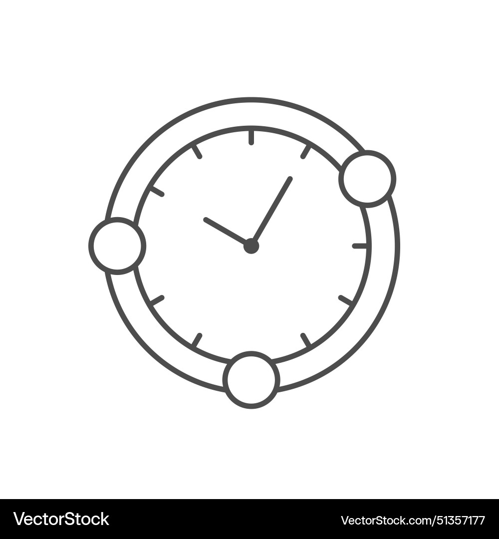 Meal time line outline icon Royalty Free Vector Image