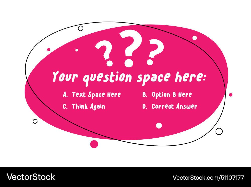 Multiple option quiz banner to ask question Vector Image