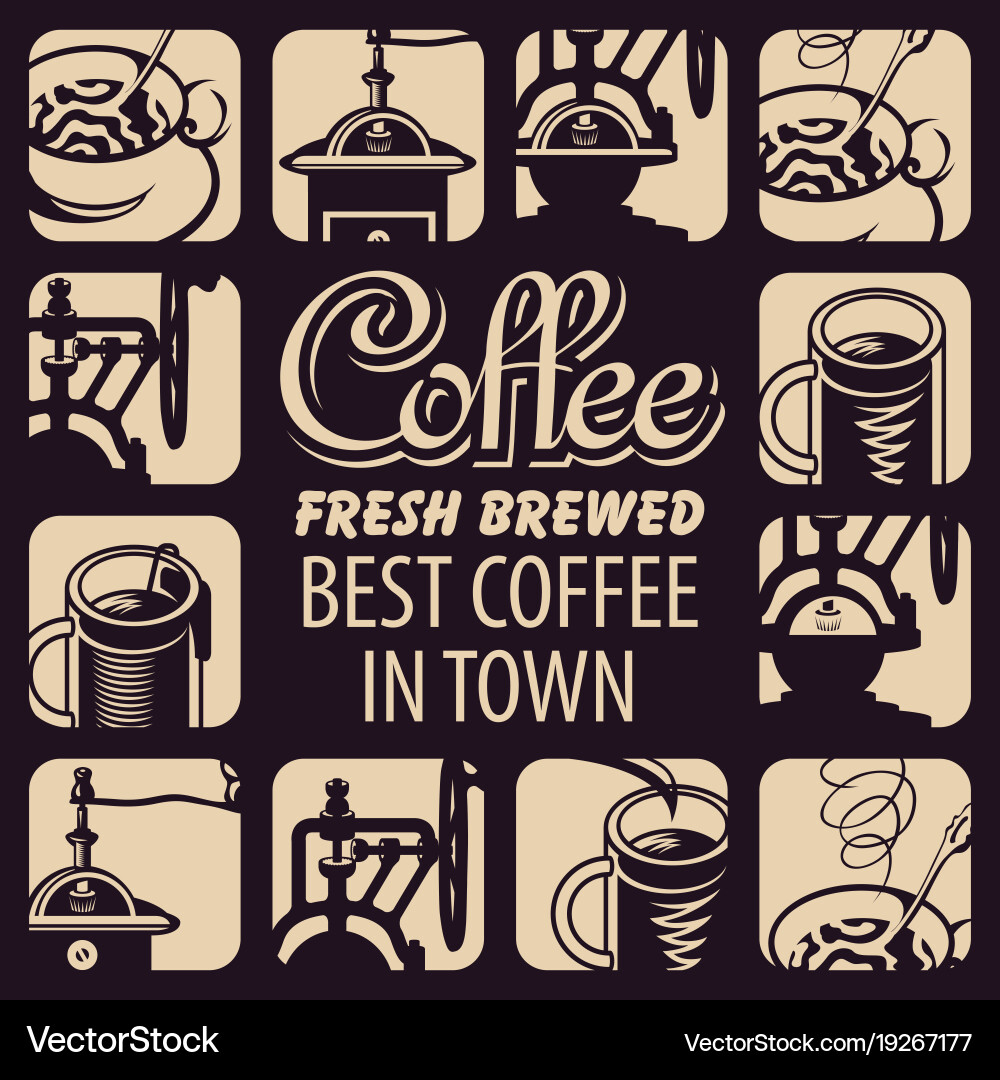Retro Coffee & Tea Elements Royalty Free Vector Image