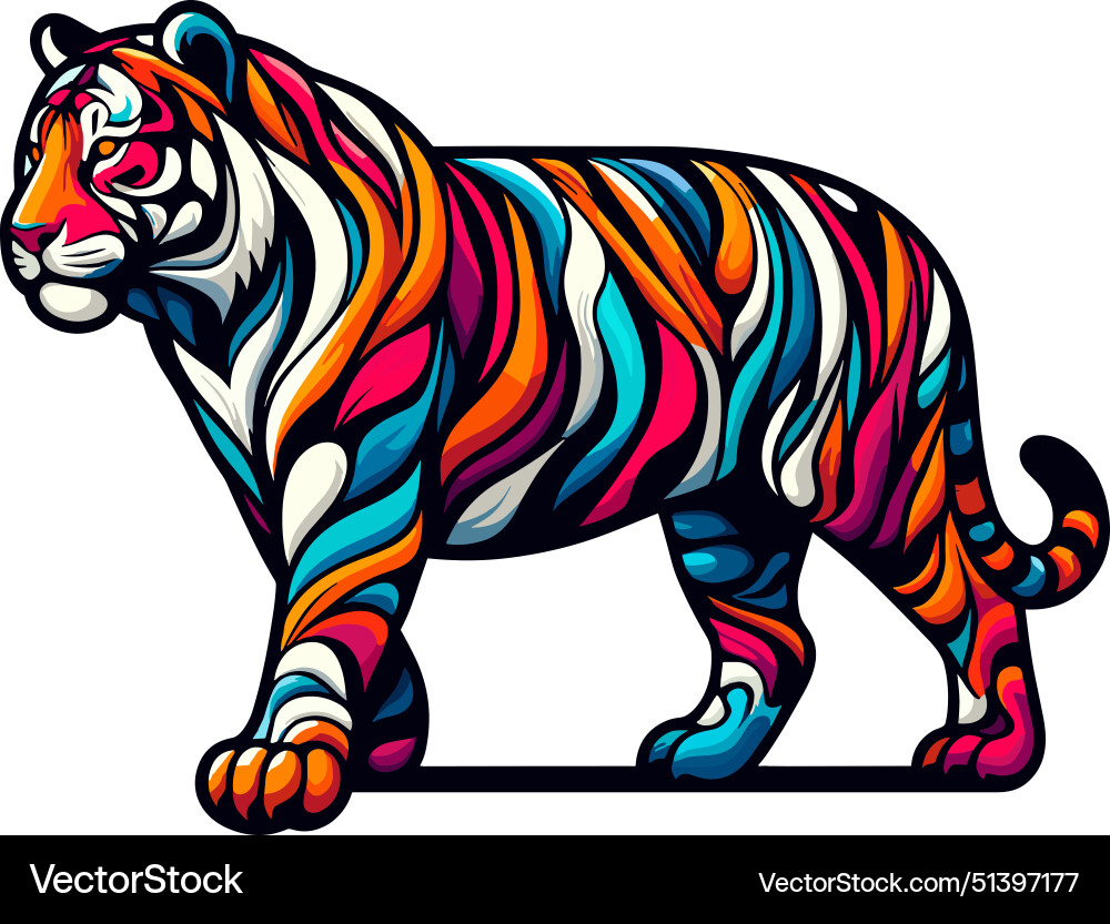 Tiger logo head tiger logo tiger standing tiger Vector Image