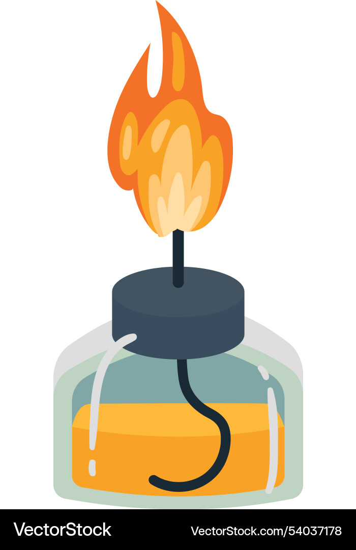 Bunsen burner laboratory equipment Royalty Free Vector Image